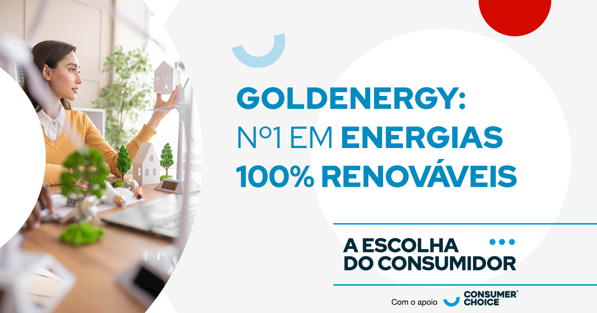 Goldenergy é a marca preferida dos portugueses em Energias 100% Renováveis