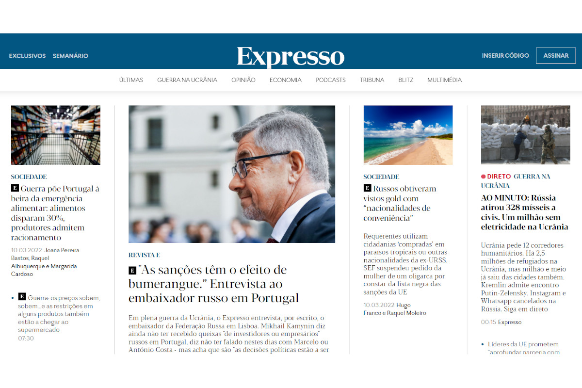 Expresso lança novo site