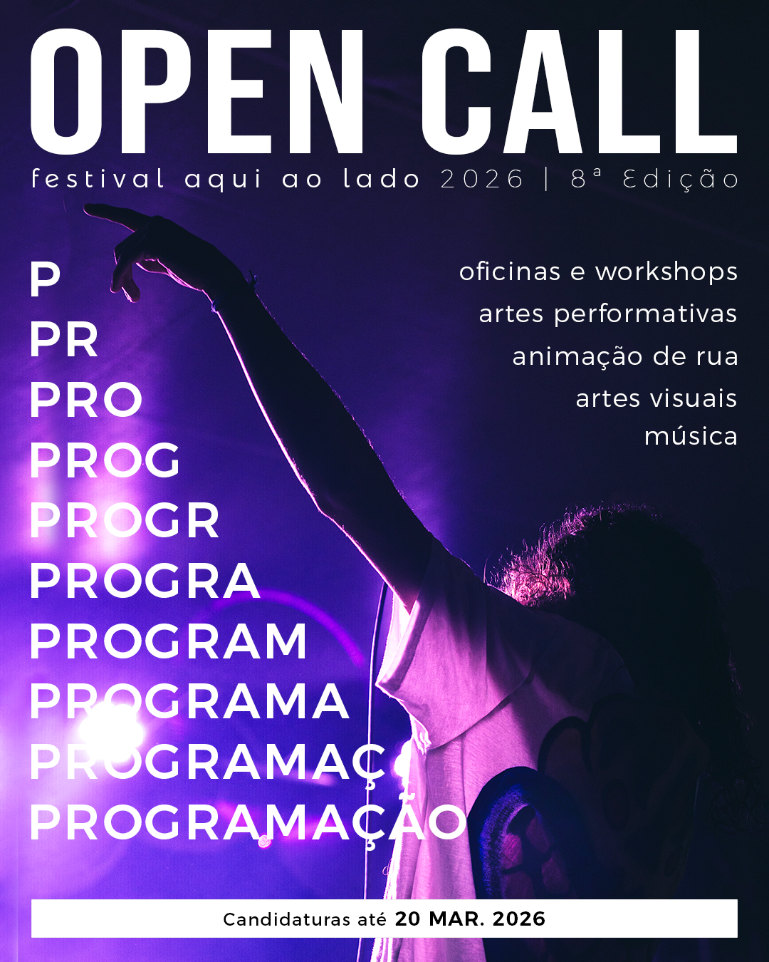 Classificado - OPEN CALL | Festival Aqui ao Lado 2026