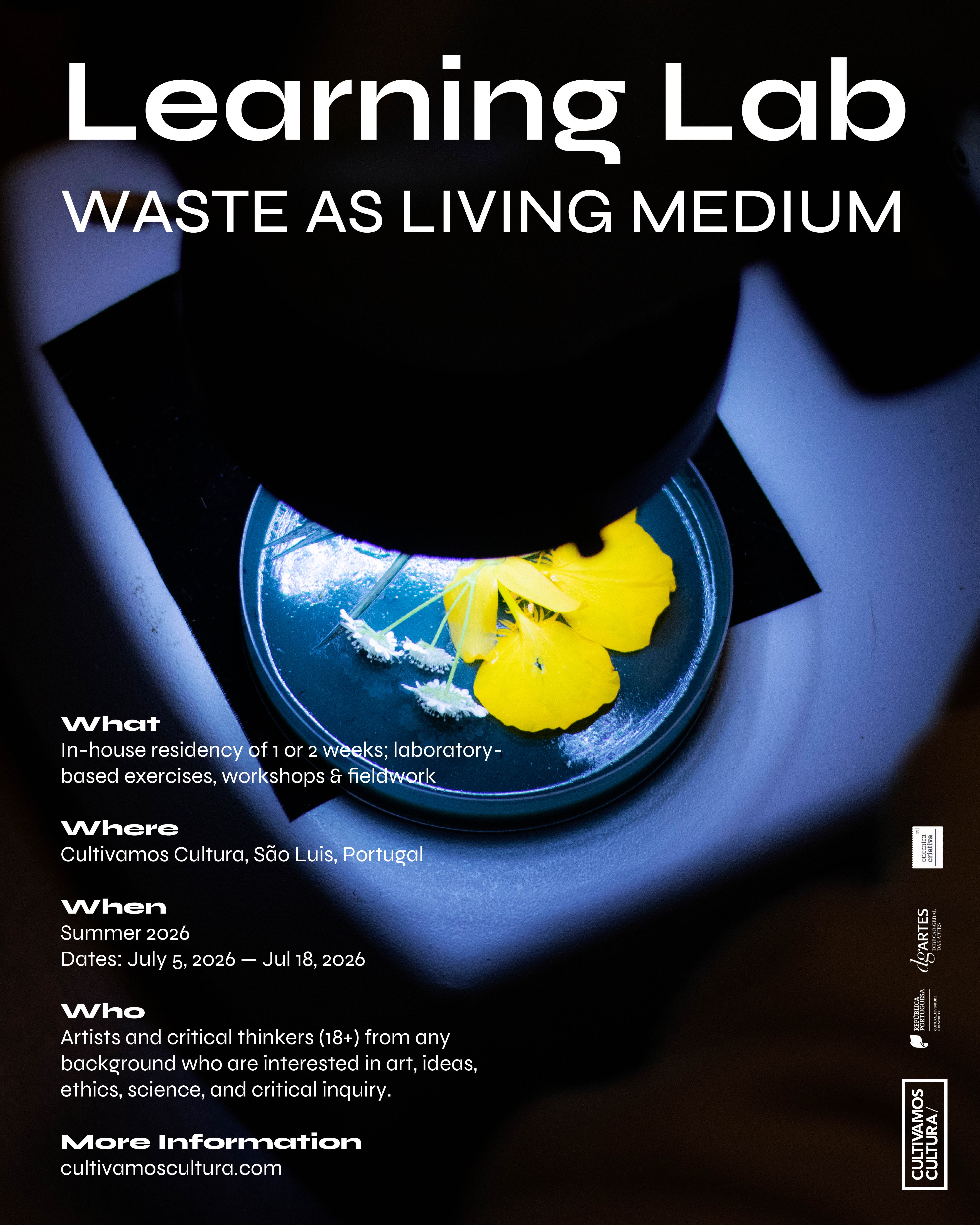 Classificado - LEARNING LAB PROGRAM 2026 — Waste as living medium