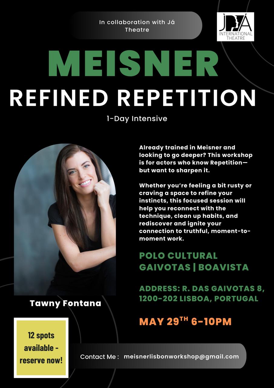 Classificado - Meisner Refined Repetition – 1-Day Intensive with Tawny ...