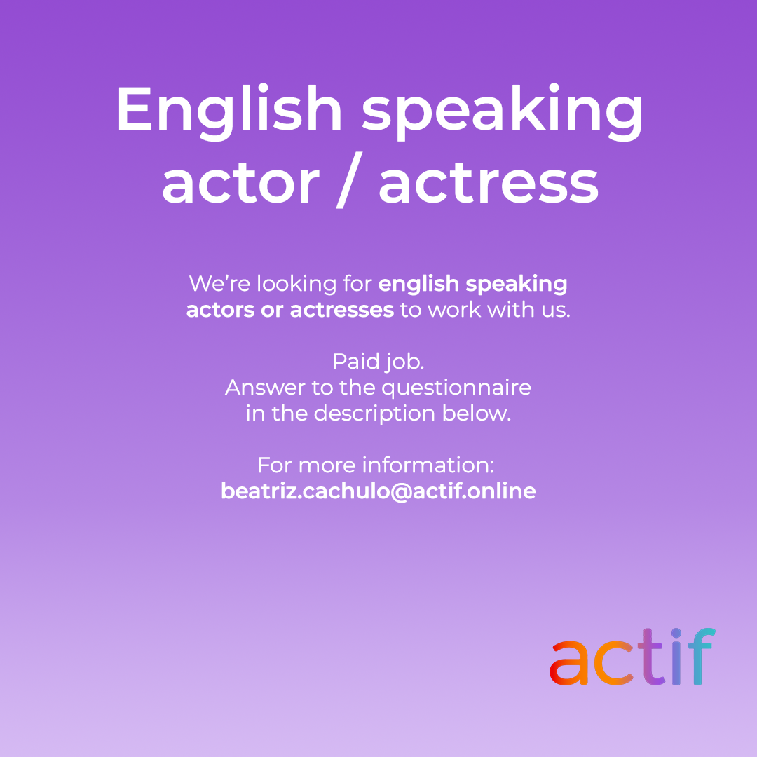 Classificado - English speaking actors