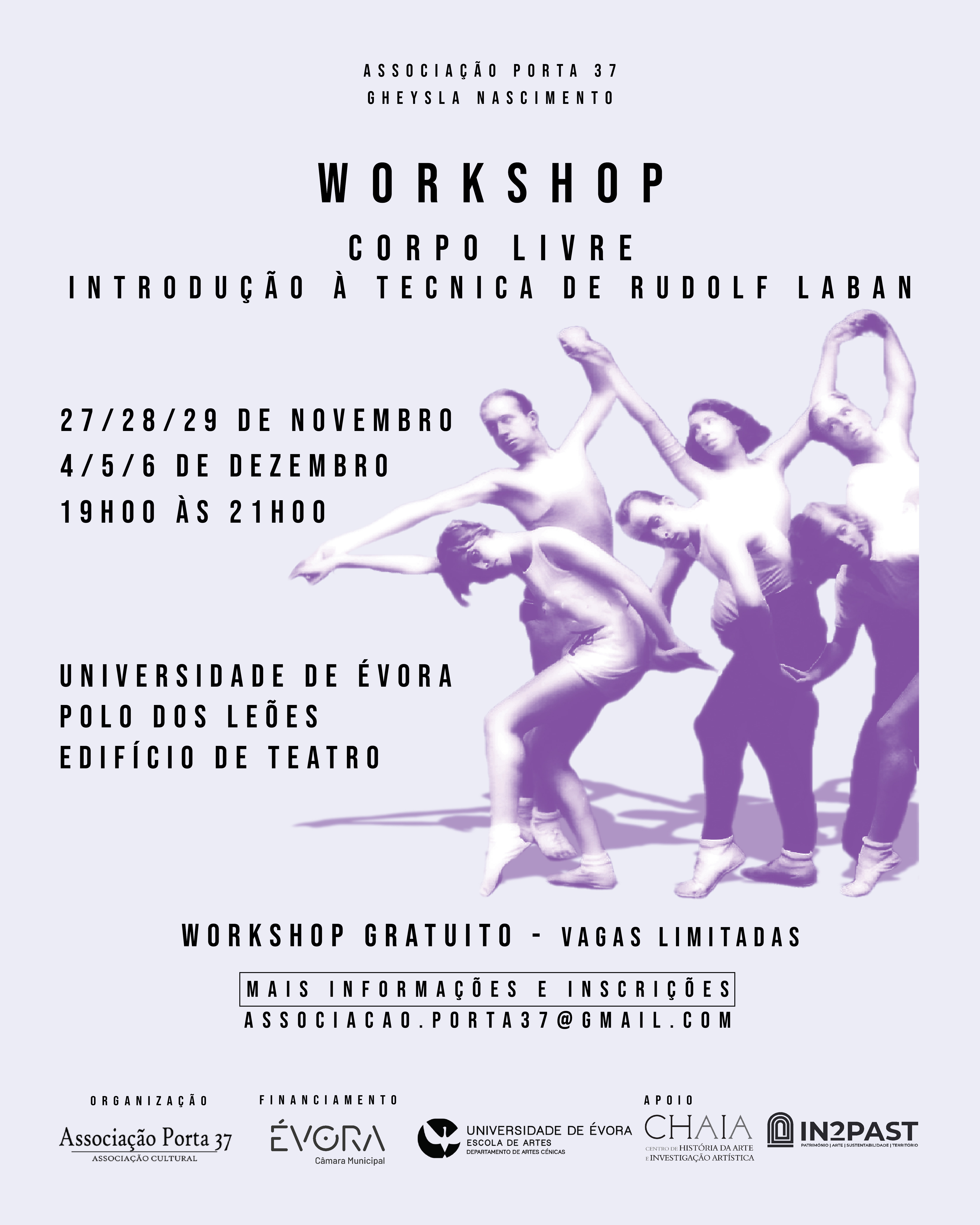 Classificado - Workshop de Introdução à Técnica de Rudolf Laban